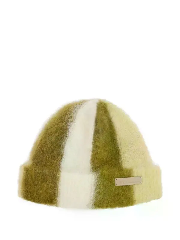 Ami Striped Beanie - Green