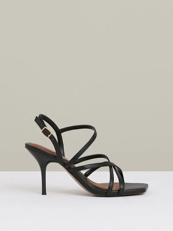 REISS Elise Leather Stiletto Sandals