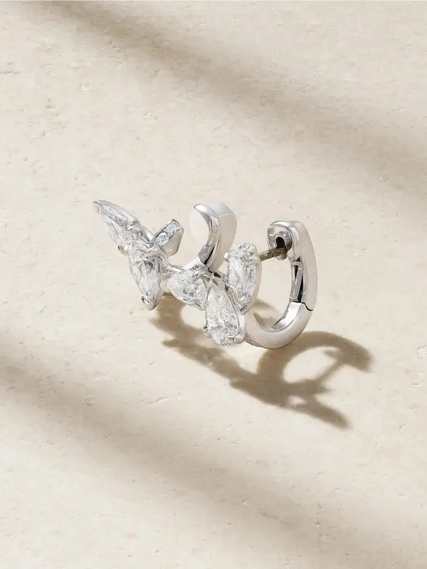 REPOSSI Serti Sur Vide Diamond Ear Cuff - Silver