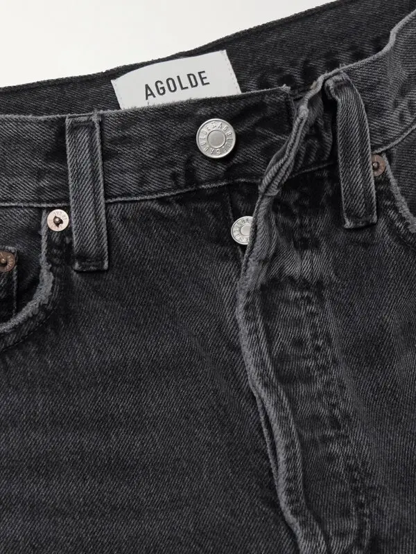 AGOLDE Kelly Mid-rise Straight-leg Organic Jeans - Black