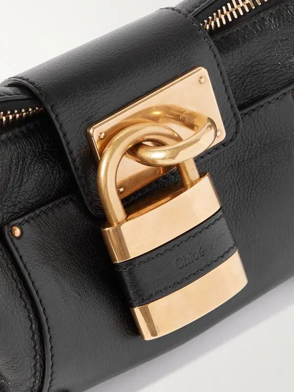 Chloé Paddington Textured-leather Shoulder Bag - Black