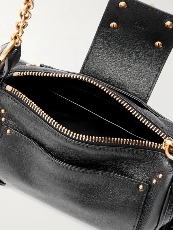 Chloé Paddington Textured-leather Shoulder Bag - Black