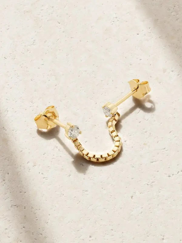 STONE AND STRAND Block Chain Diamond Single Earring