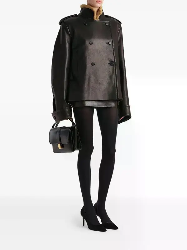Khaite Dean Leather Jacket - Brown