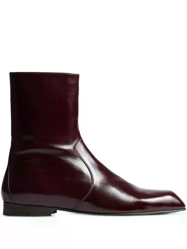 Khaite Colt Leather Ankle Boots