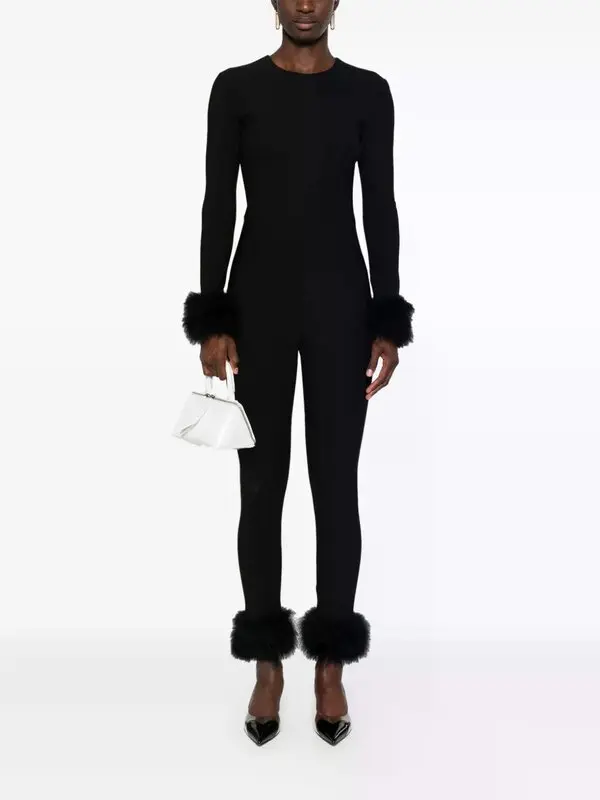 Blumarine Feather-trim Jumpsuit