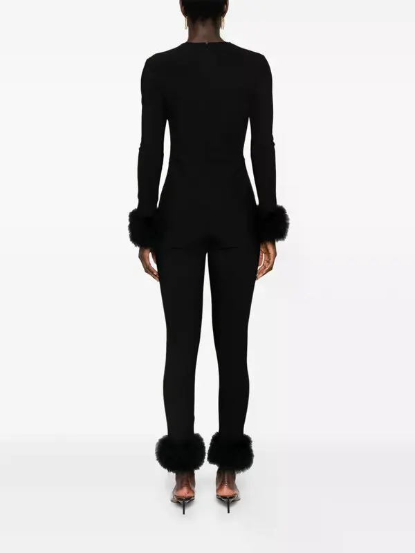 Blumarine Feather-trim Jumpsuit