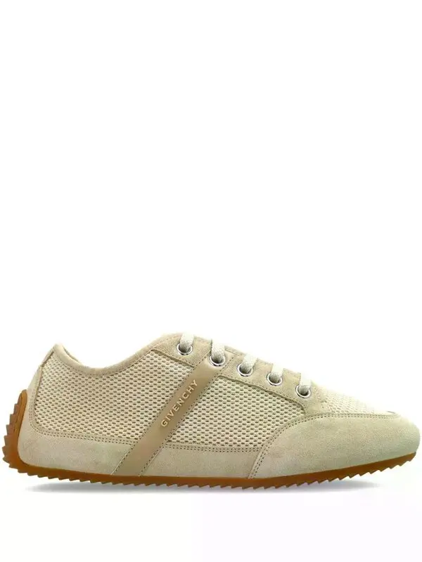Givenchy Suede And Mesh Panelled Sneakers - Neutrals
