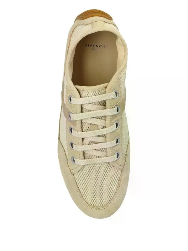 Givenchy Suede And Mesh Panelled Sneakers - Neutrals