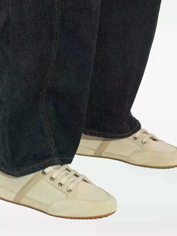 Givenchy Suede And Mesh Panelled Sneakers - Neutrals