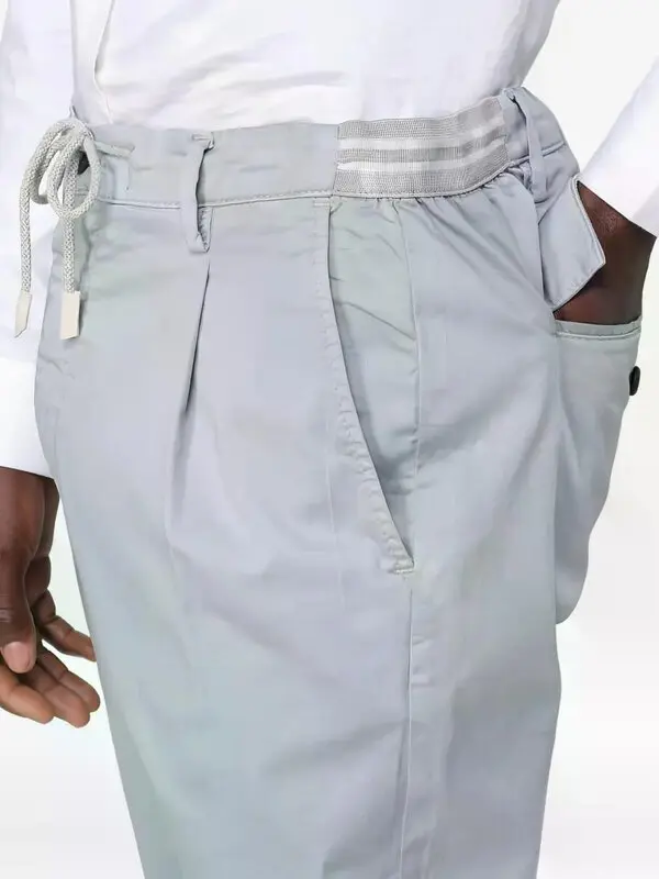 Eleventy Drawstring Pleated Trousers - Blue