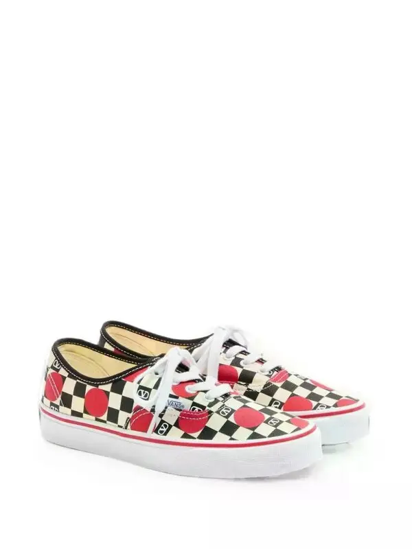 Valentino Garavani X Vans Vlogo Checkerboard Print Sneakers - Neutrals