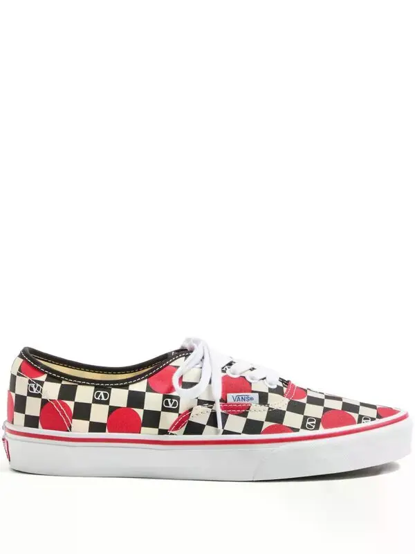 Valentino Garavani X Vans Checkerboard-print Sneakers - Neutrals