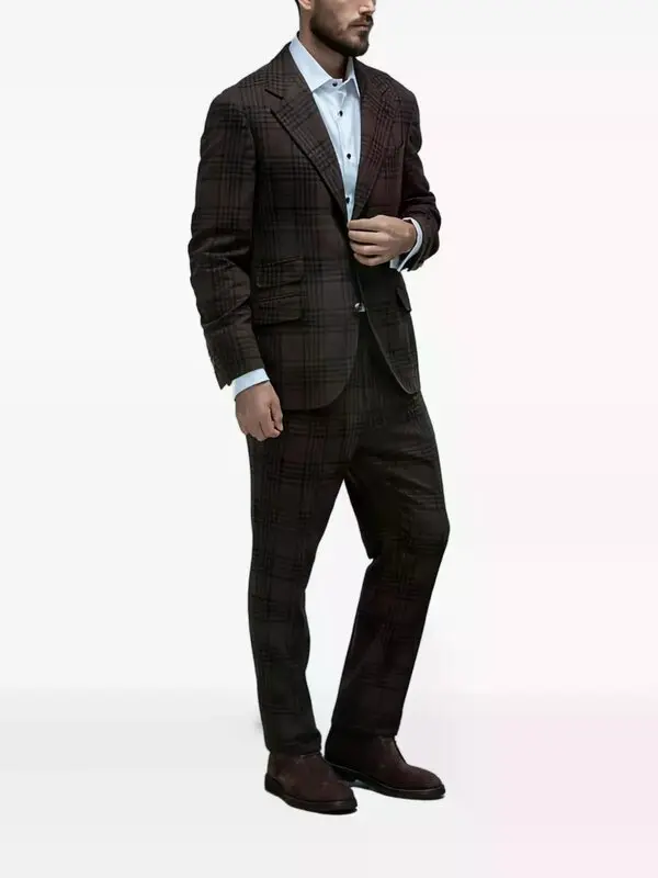 Brunello Cucinelli Single-breasted Plaid Suit