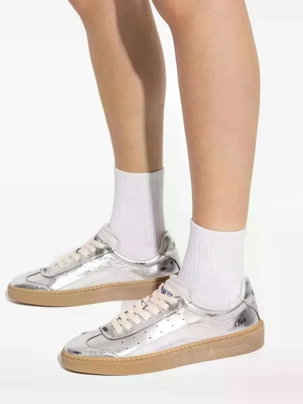 Dsquared2 Rider Leather Sneakers - Metallic