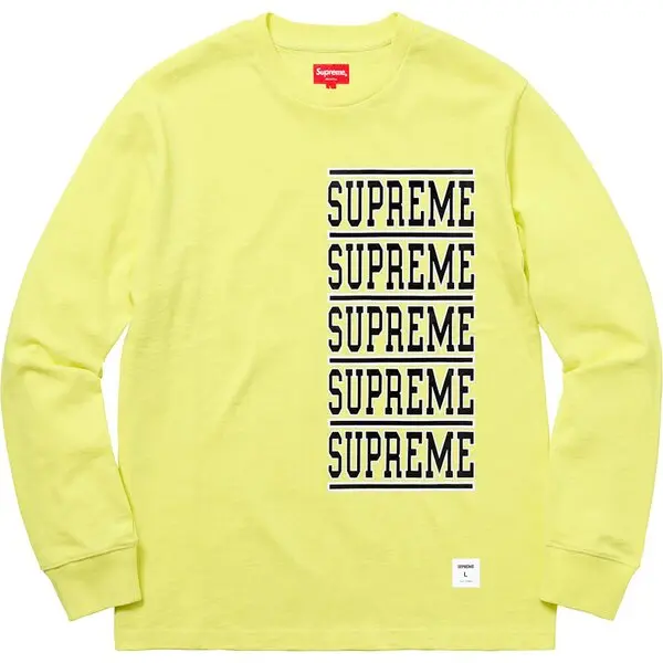Supreme Stacked Long Sleeve Top - Lemon