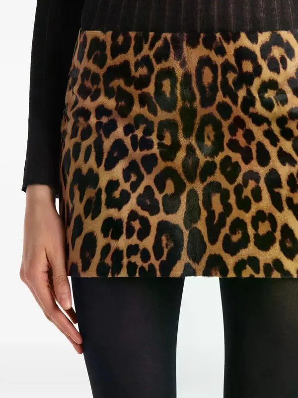 Khaite Leopard-print Mini Skirt