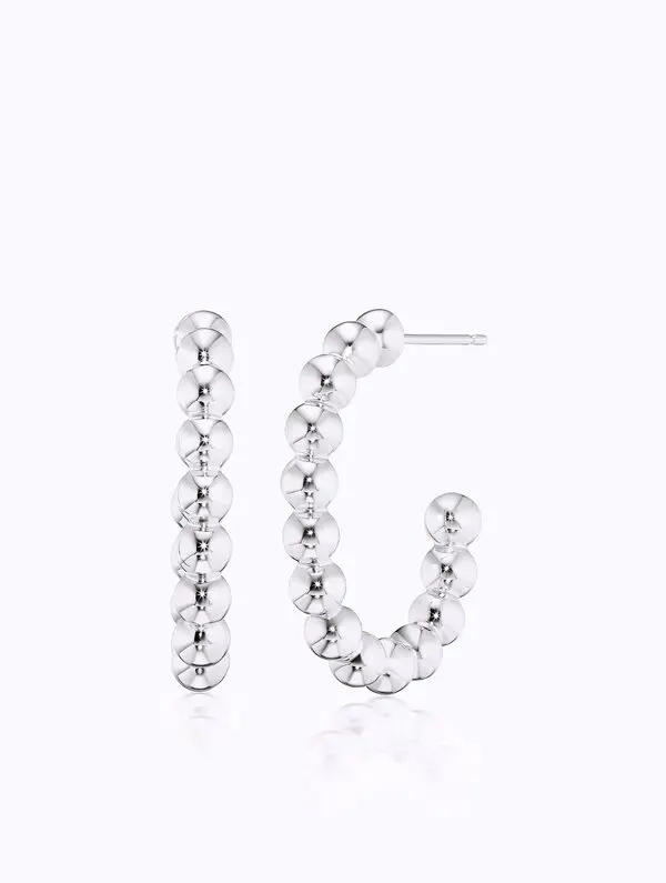 BRIONY RAYMOND Confetti Hoop Earrings - 18 Karat White Gold