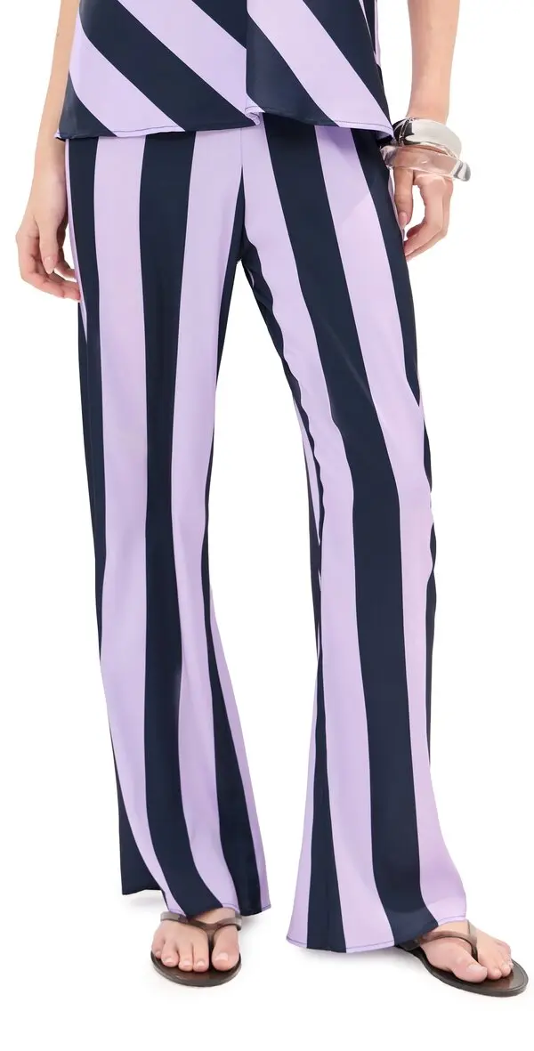 LE BOP Ellie Pants - Navy/lilac Stripe