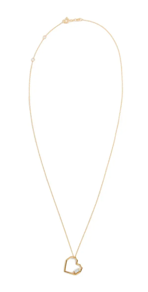 ALIITA Corazon Baguette Necklace - Yellow Gold