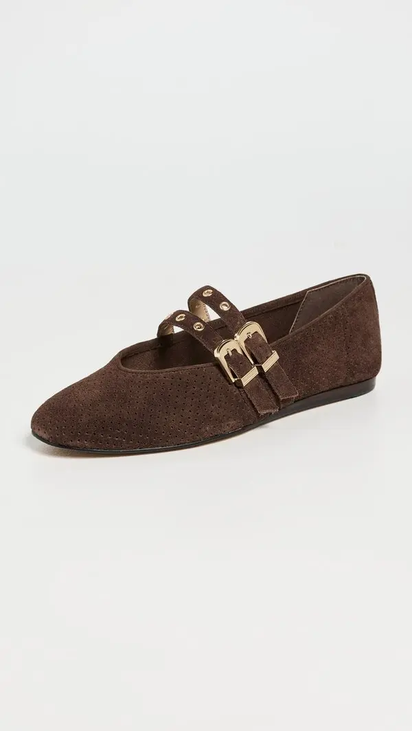 Dolce Vita Baylee Grommet Flats - Dark Brown