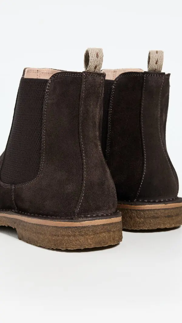 ASTORFLEX Bitflex Suede Chelsea Boots - Dark Chestnut