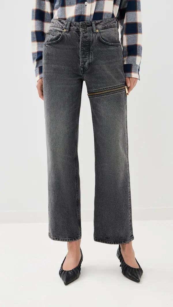 FRENKEN Denim Zipper Trousers