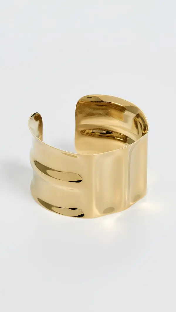 MAYAMAR 24k Plate Hammered Cuff Bracelet
