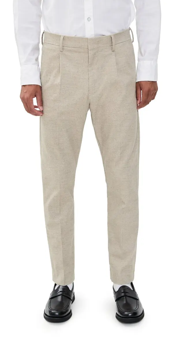 Nn07 Bill Relaxed Tapered Trousers - Cement