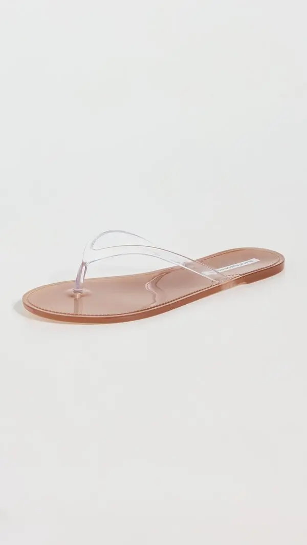 BLACK SUEDE STUDIO Crystal Jelly Flip Flops - Old Rose/clear