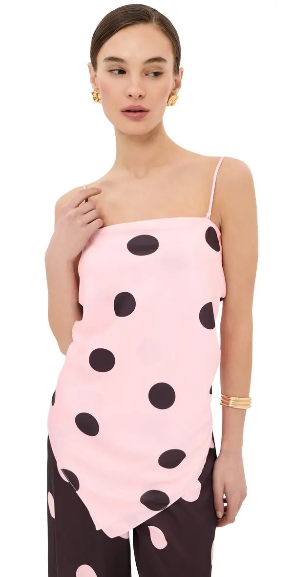 LE BOP Frankie Top - Pink/brown Dot