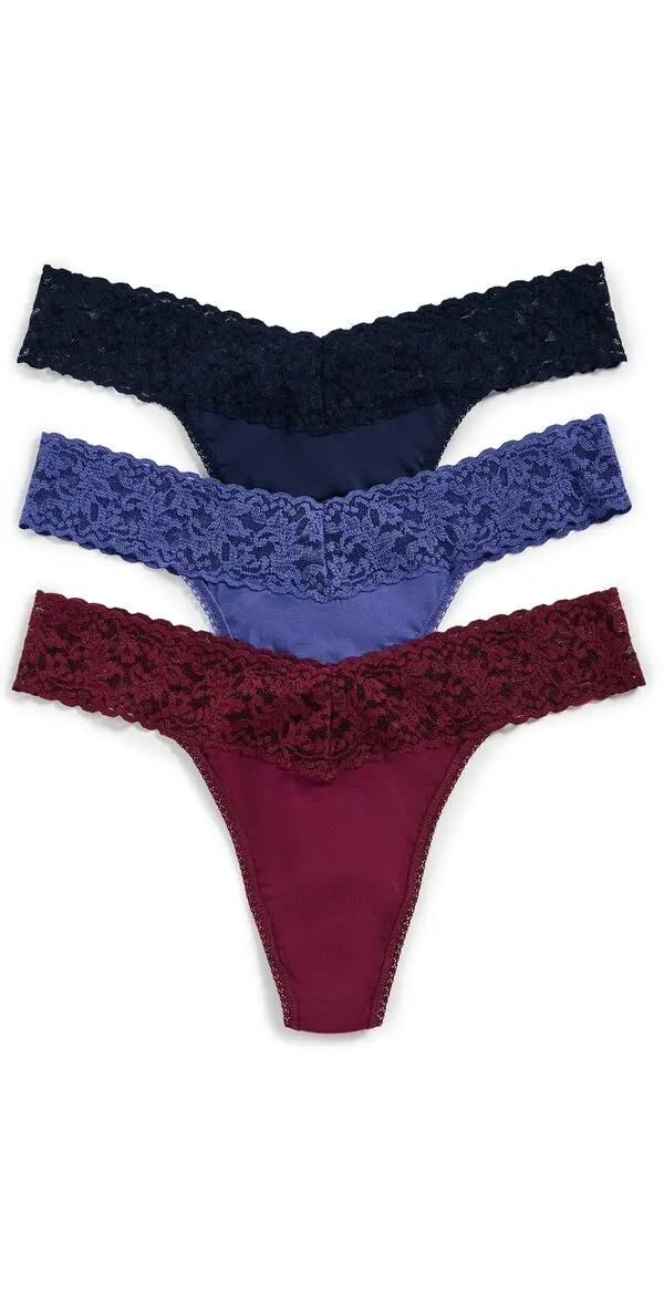 Hanky Panky Original Rise Thongs Holiday Cracker 3 Pack Box - Multi