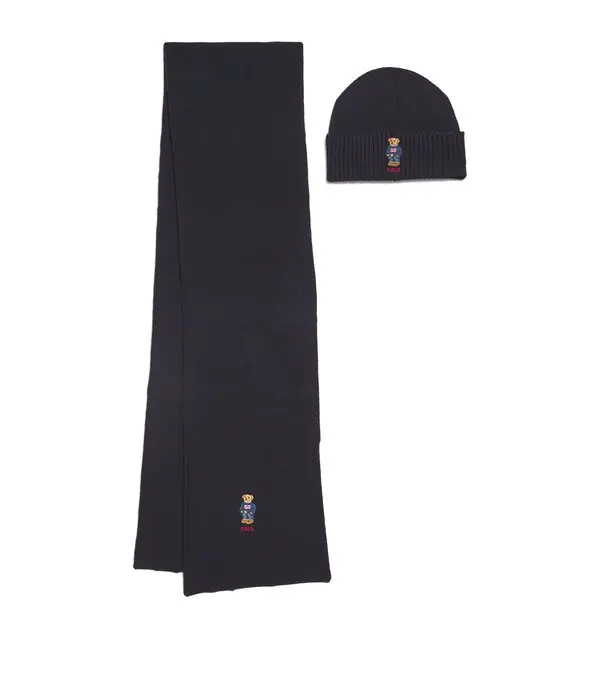 Polo Ralph Lauren Polo Bear Hat And Scarf Set