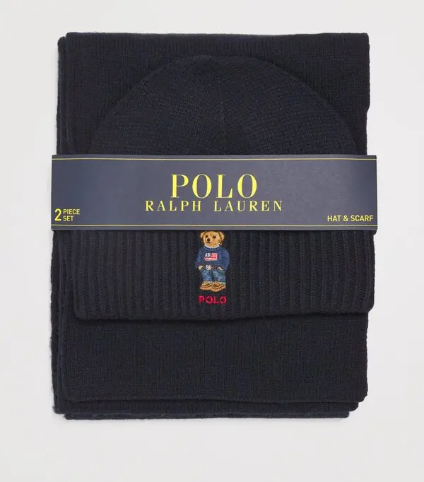 Polo Ralph Lauren Polo Bear Hat And Scarf Set