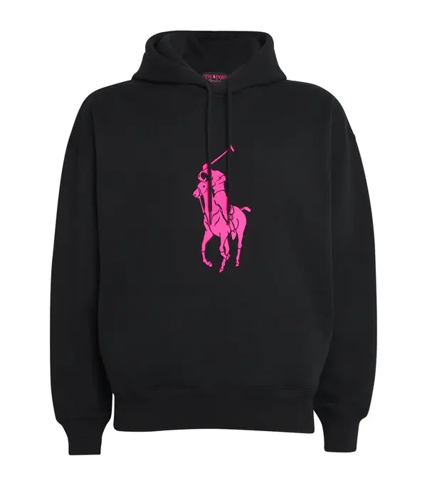 Polo Ralph Lauren Cotton-blend Large Logo Hoodie - Black
