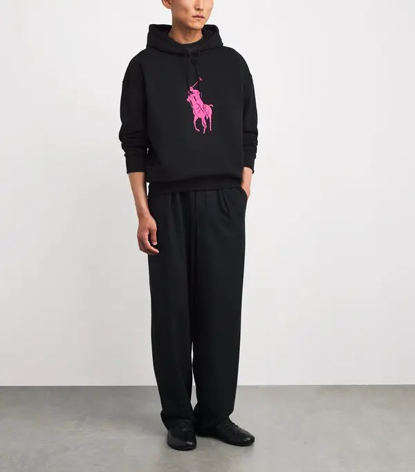 Polo Ralph Lauren Cotton-blend Large Logo Hoodie - Black