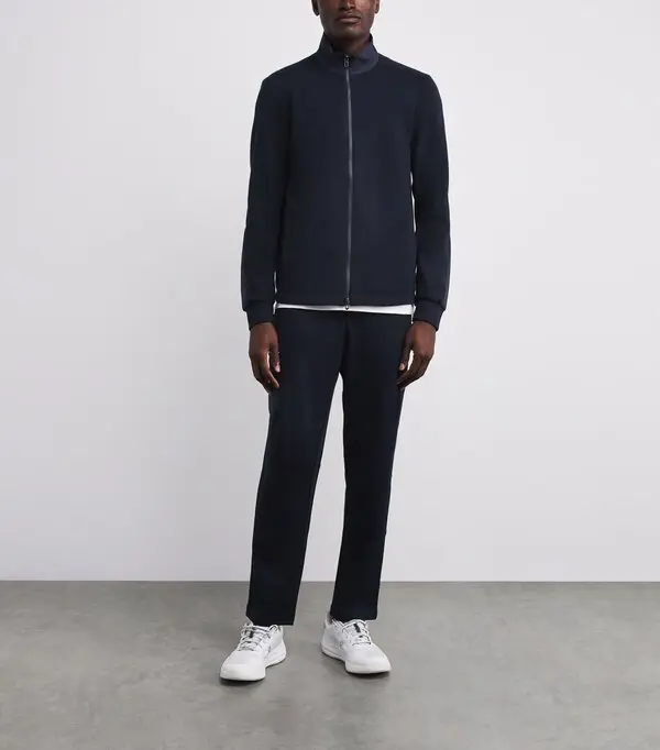 Sease Wool-blend Drawstring Trousers - Navy