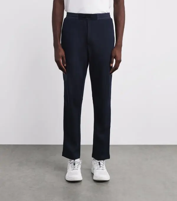 Sease Wool-blend Drawstring Trousers - Navy