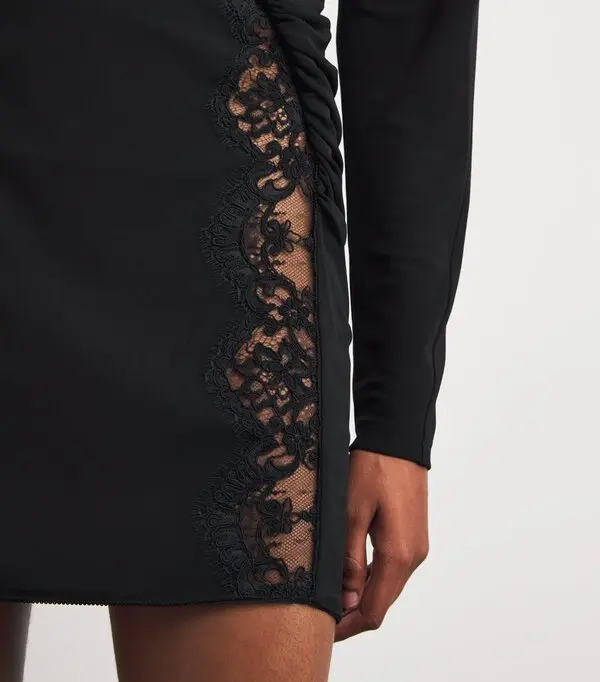 chinese dress ladies STELLA MCCARTNEY BLACK LACE MINI DRESS IT 40 UK 8