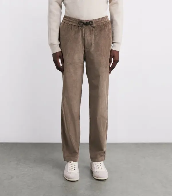 Sease Cotton-blend Corduroy Trousers - Grey