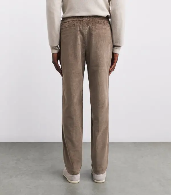 Sease Cotton-blend Corduroy Trousers - Grey