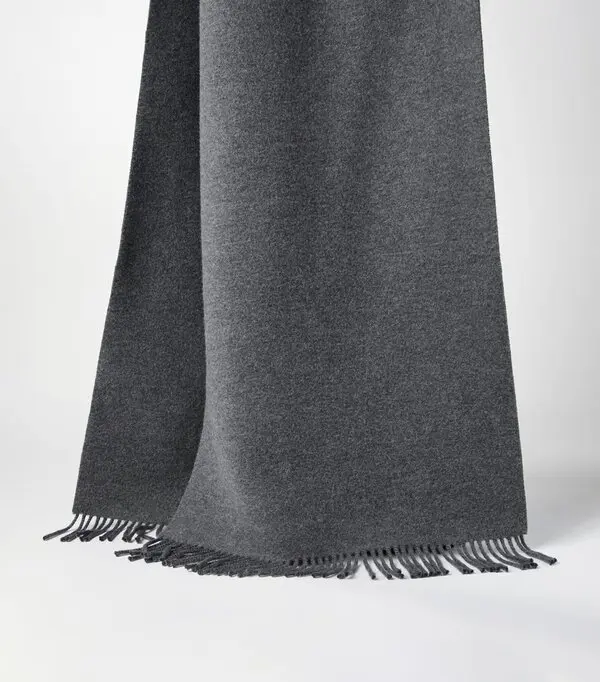 Brunello Cucinelli Wool-cashmere Hooded Scarf - Grey