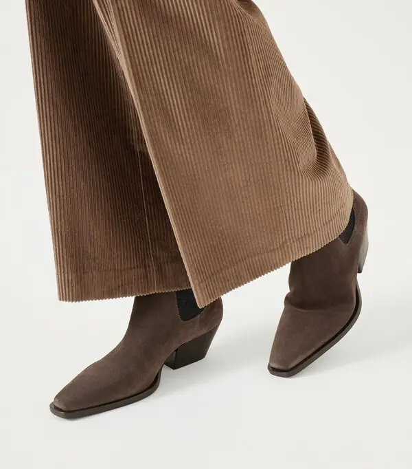 Brunello Cucinelli Suede Chelsea Boots - Brown
