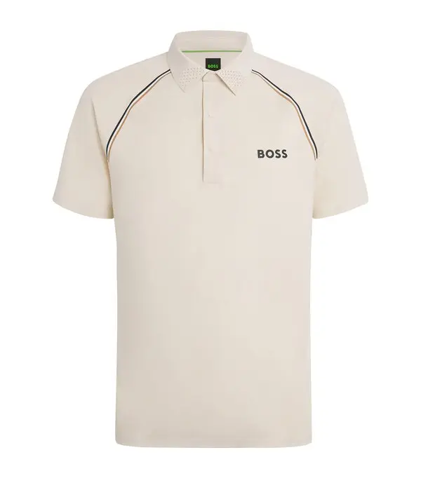 BOSS Logo Patteo Polo Shirt - White