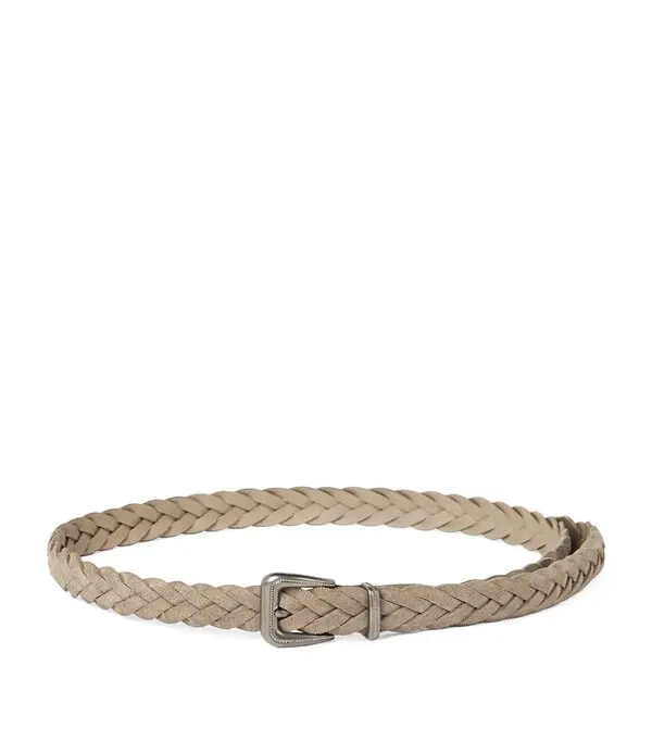 Brunello Cucinelli Braided Leather Belt - Brown