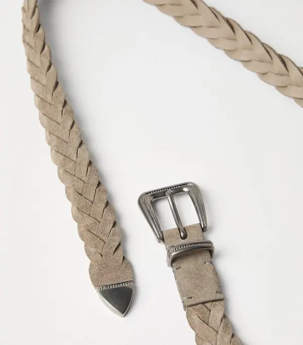 Brunello Cucinelli Braided Leather Belt - Brown
