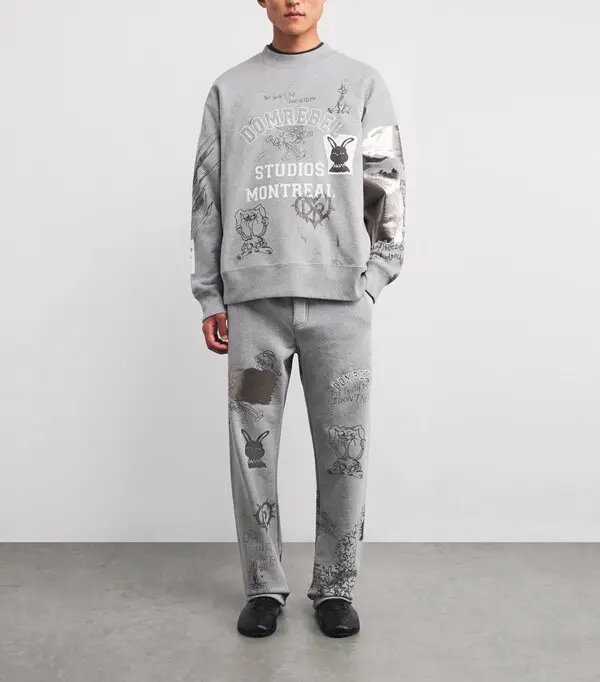 DOMREBEL Cotton College Logo Sweatshirt