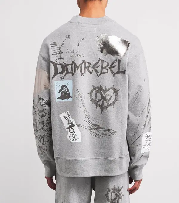 DOMREBEL Cotton College Logo Sweatshirt
