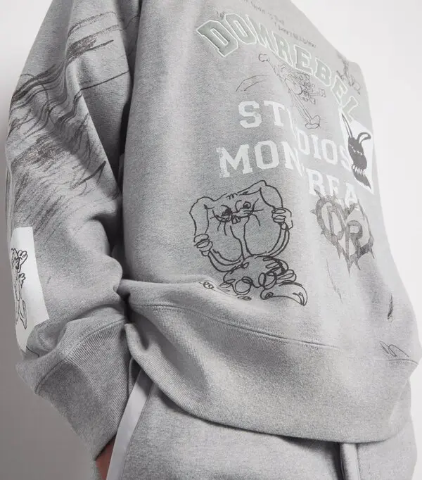DOMREBEL Cotton College Logo Sweatshirt