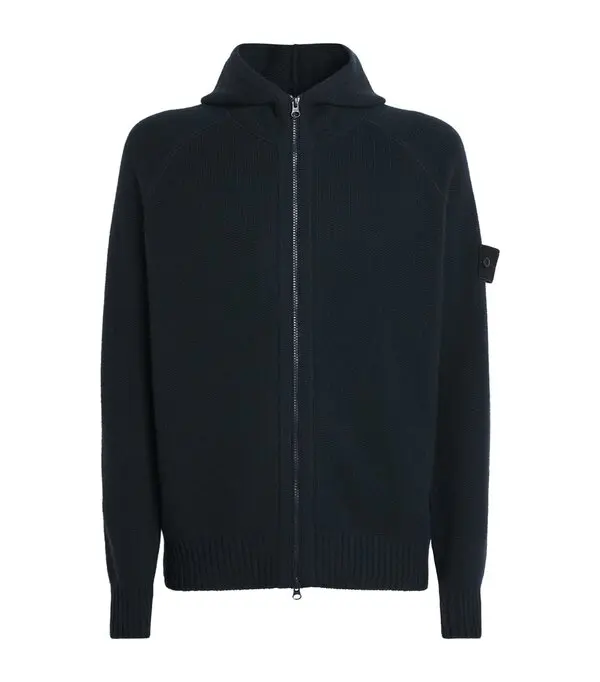 Stone Island Cashmere Zip-up Ghost Hoodie